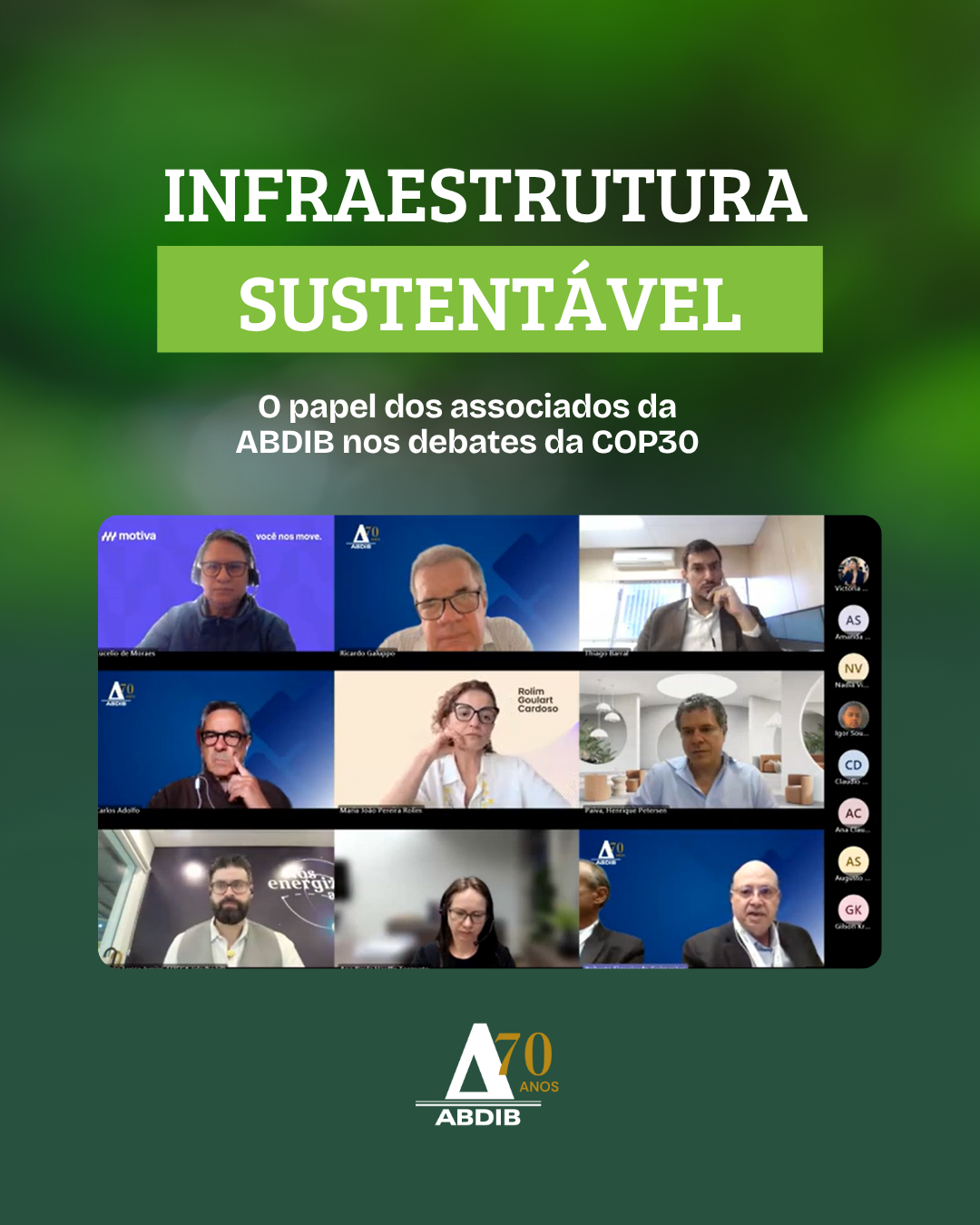 ABDIB apresenta avanços e perspectivas da COP30 - ABDIB