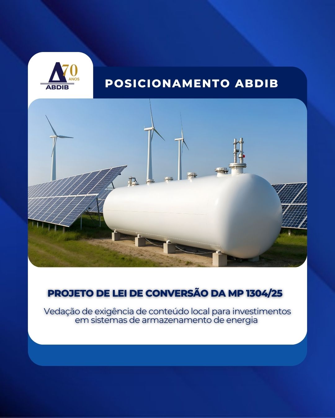 PROJETO DE LEI DE CONVERSÃO DA MP 1304/25 - ABDIB