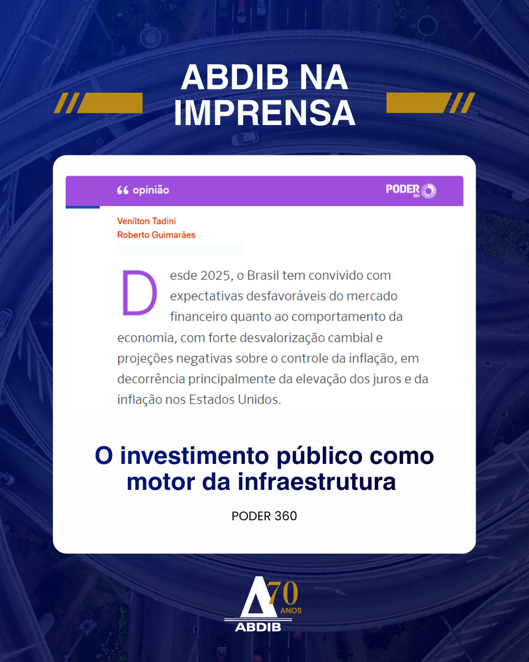 O investimento público como motor da infraestrutura - ABDIB